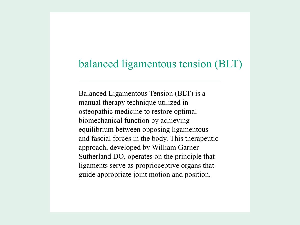Balanced ligamentous tension (blt) | Foundation Health Osteopathy | 02 6681 6249 | Blt technique ...